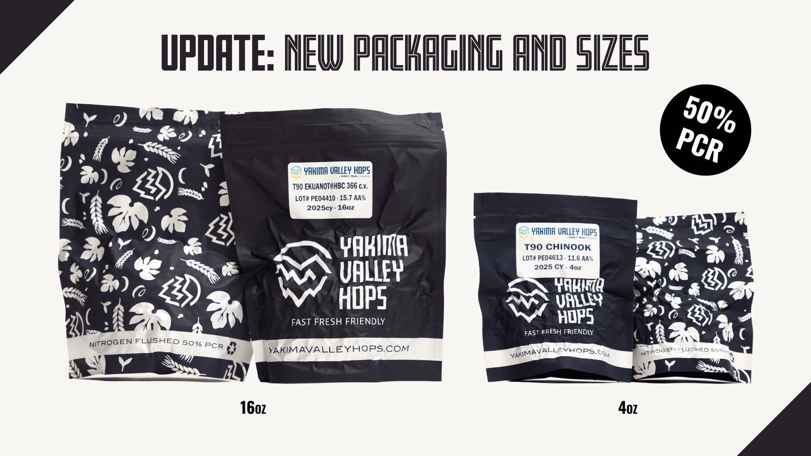 New Updated Packaging and Sizes – Yakima Valley Hops
