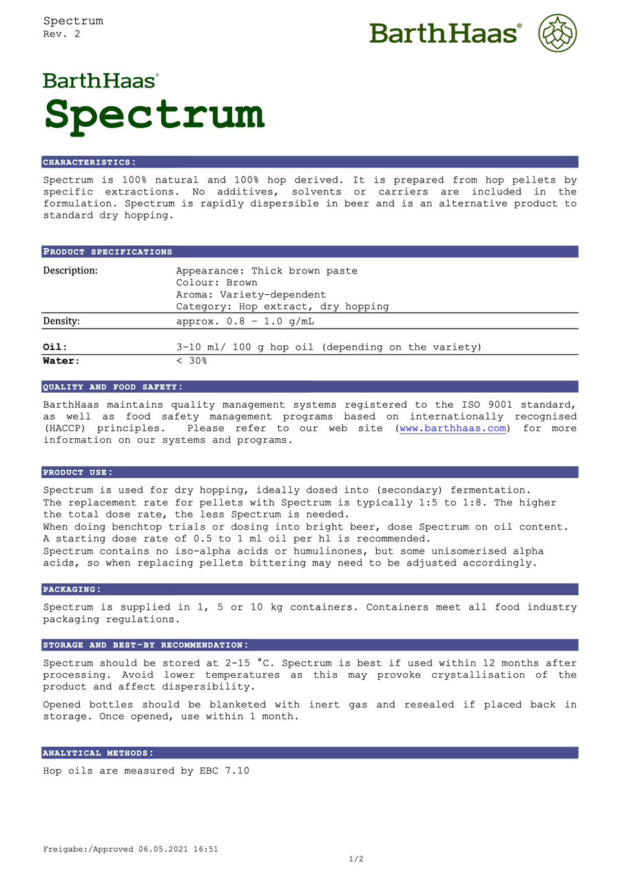 SPECTRUM Hop Extract – Yakima Valley Hops